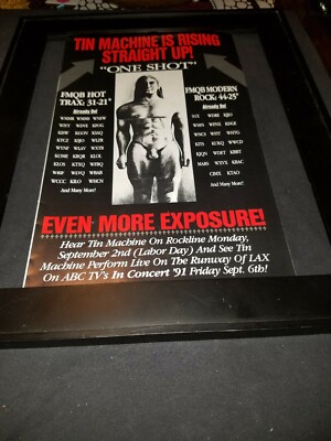 Tin Machine One Shot Rare Original Radio Promo Poster Ad Framed! | eBay