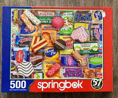 Springbok 500 Piece Jigsaw Puzzle , "Snack Treats", Complete . Open Box ...