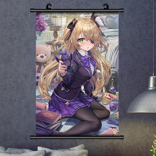 Art Poster Genshin Impact Fischl Anime Wall Scroll Collection Gift ...