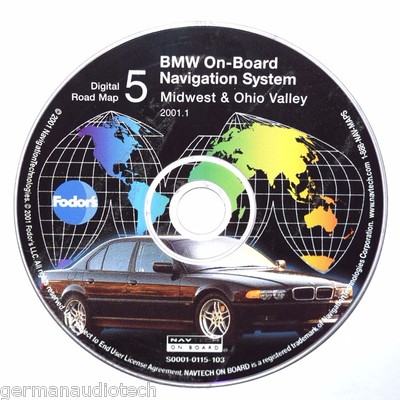 BMW NAVIGATION CD DIGITAL ROAD MAP DISC 5 MIDWEST OHIO VALLEY ...