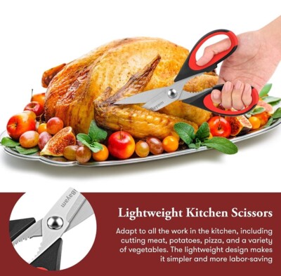 Kitchen Shears pampered chef Scissors Food Stainless Steel Heavy Duty 2 ...