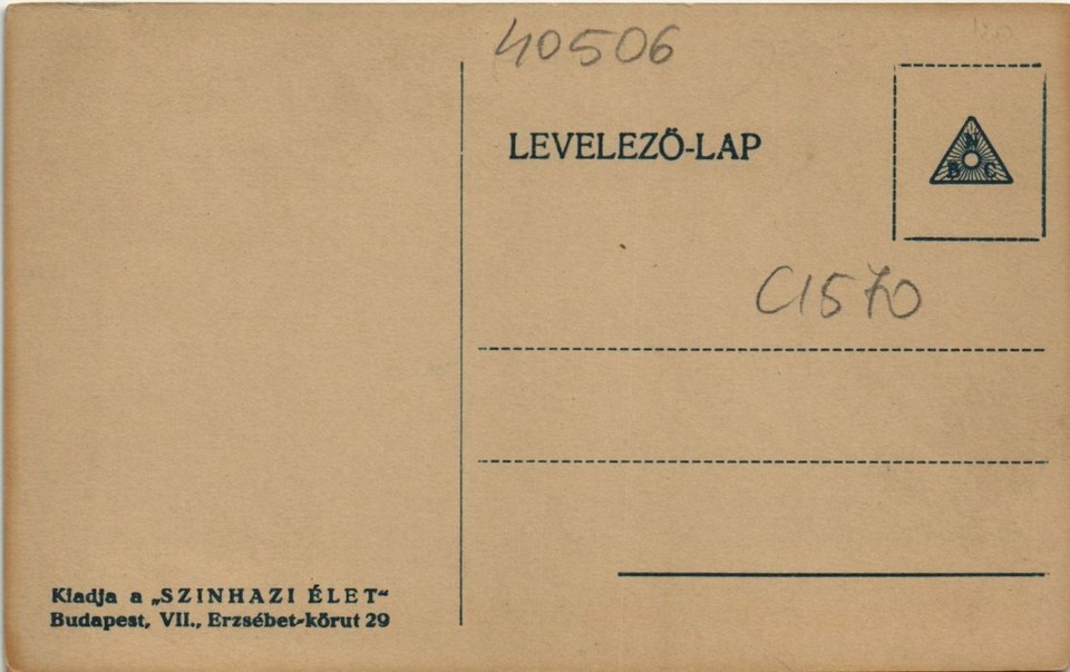 CPA AK FILM STAR Palásty Irén (40506) | eBay