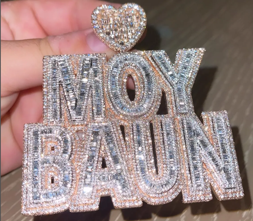 Iced Out Custom Letter Big Trap Pendant |3.5"X3.5"| House Bail| Hip Hop ...