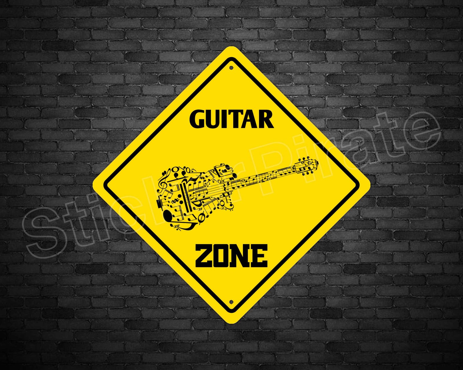 *Aluminum* Guitar Zone Funny Metal Novelty Sign 12"x12" | eBay