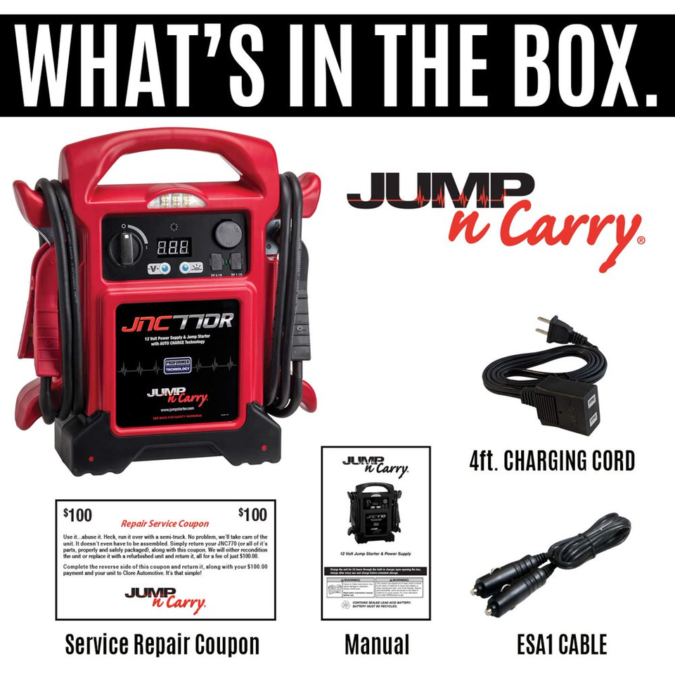 Heavy Duty Truck Battery Booster Pack Jump Starter Box Portable 1700 ...