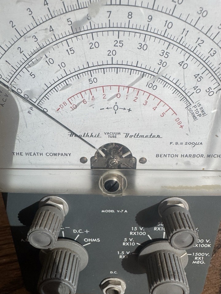 Heathkit Vacuum Tube Voltmeter Model V-7A MISSING PROBES | eBay
