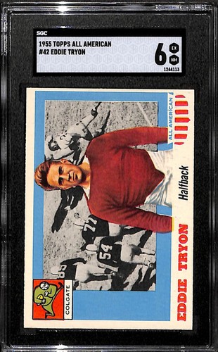 1955 Topps All-American Football #42 J. EDWARD TRYON SGC 6 EX-MT ...