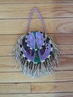 Large Fully Beaded Round Target Rosette Bag Sioux Cheyenne Plains ...