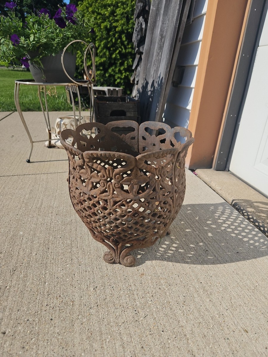 Old Victorian Cast Iron Planter Antique Cast Iron Garden Urn's On