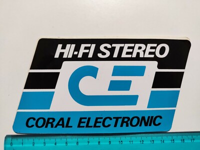 Adhesive Coral Electronic Hi-Fi Sticker Autocollant Vintage 80s ...
