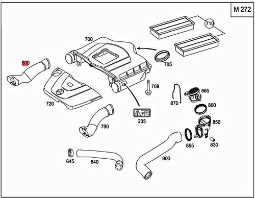 Genuine MERCEDES A209 C209 CL203 C-CLASS Coupe CL203 Air duct ...
