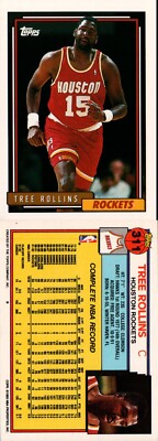 1992-93 Topps Basketball #311 - Tree Rollins - Houston Rockets 92-606 ...