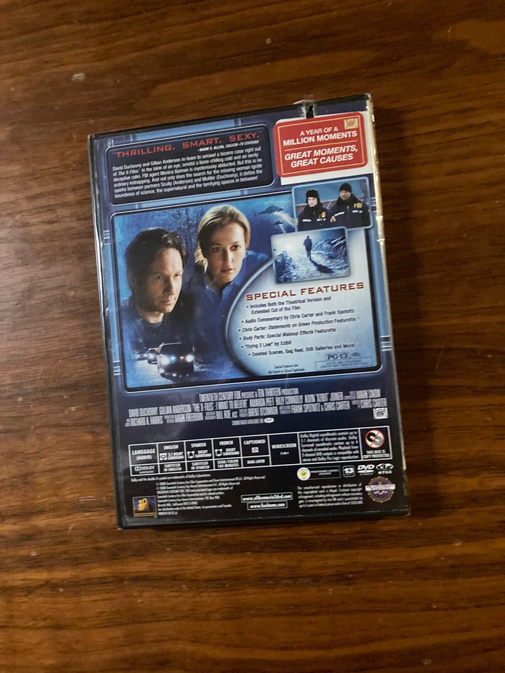 The X-Files: I Want to Believe (DVD, 2009, Checkpoint Extended Cut ...