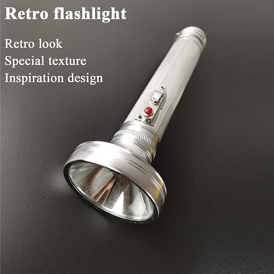 Outdoor Household Portable Iron Flashlight Old-Fashioned Nostalgic | eBay