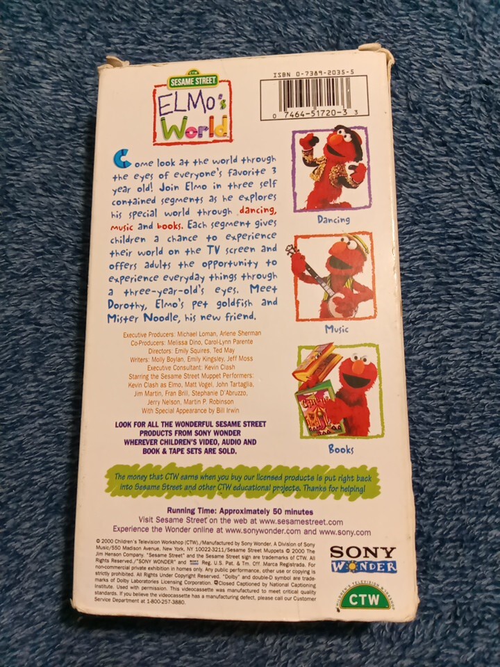 Sesame Street Elmo's World (VHS, 2000) Children Kids TV | eBay