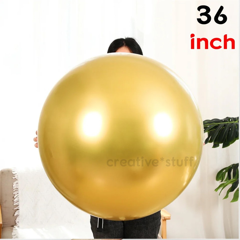 NEW 36 Inch Giant Metallic Balloons Extra Large Balloon Jumbo Chrome ...