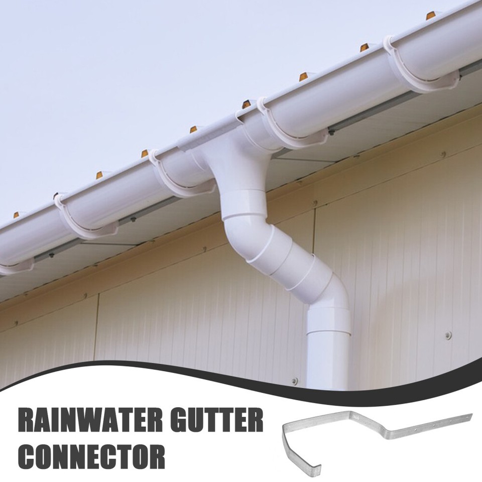 2pcs Rain Gutter Rack Iron Gutter Holder Sturdy Roof Gutter Bracket ...