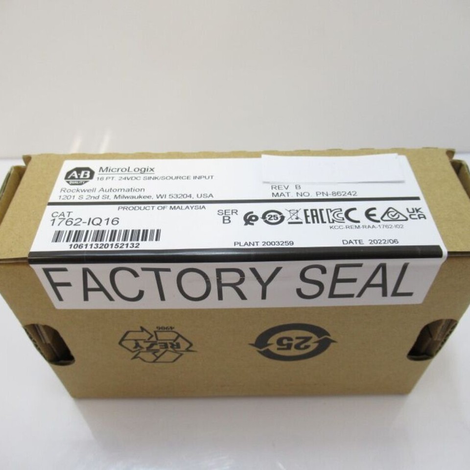 New Sealed AB 1762-IQ16 1762IQ16 AB MicroLogix 16 PT 24V DC Input ...