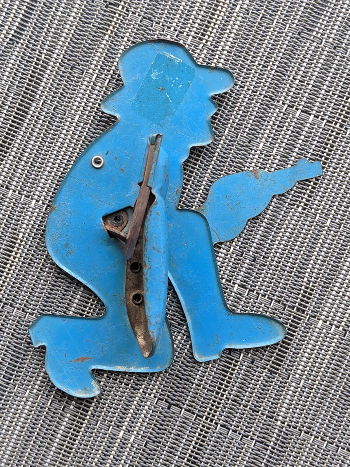 Vintage Tin Clicker Toy Litho Mechanical Animated Large Cowboy Works ...