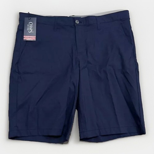 Chaps Shorts Mens 36 Navy Blue Performance Stretch Comfort 10.5" Inseam ...