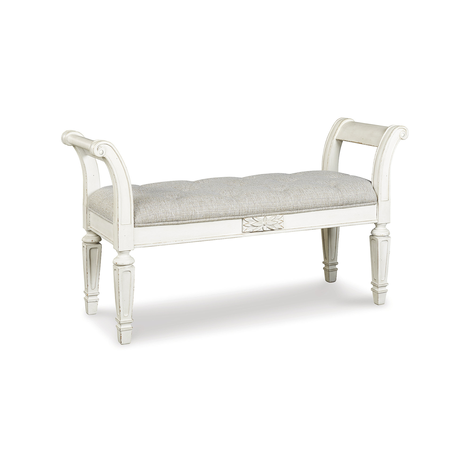 Signature Design by Ashley Traditional Realyn Accent Bench, Antique ...