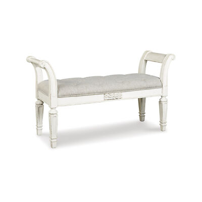 Signature Design by Ashley Traditional Realyn Accent Bench, Antique ...