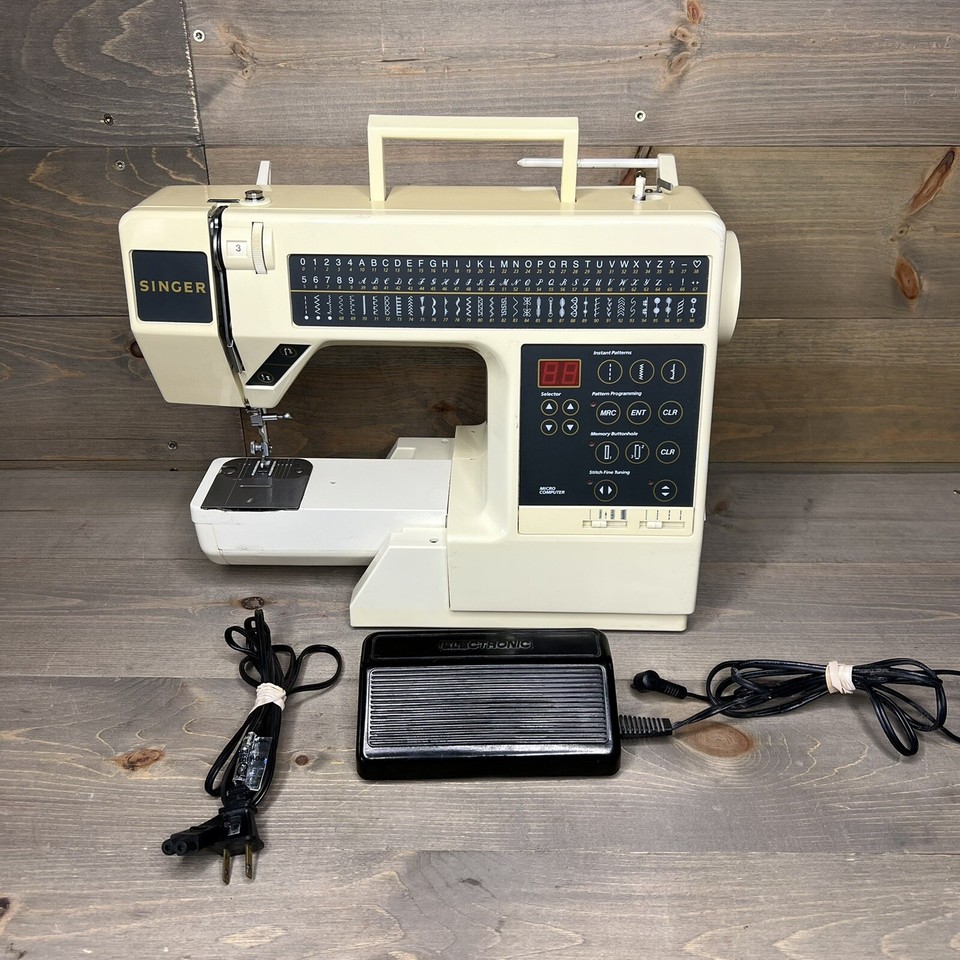 Singer 2210 ATHENA Sonata Sewing Machine Embroidery Power Cable & Pedal ...