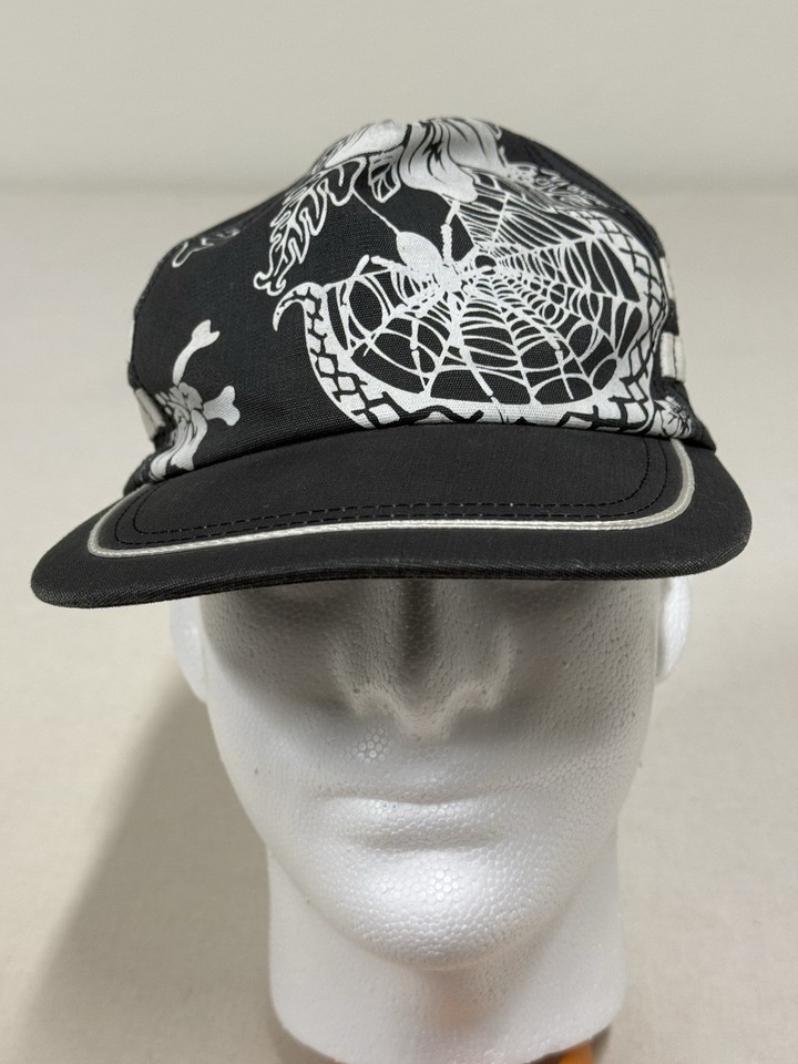 Stussy Big Logo Cap Hat Floral Spider Snapback Black NWT 132 | eBay