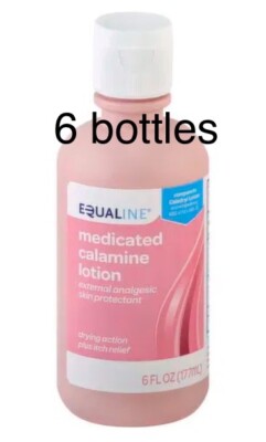 Pack Of 6 Equaline Medicated Calamine Lotion With Analgesic 6 Oz Each ...