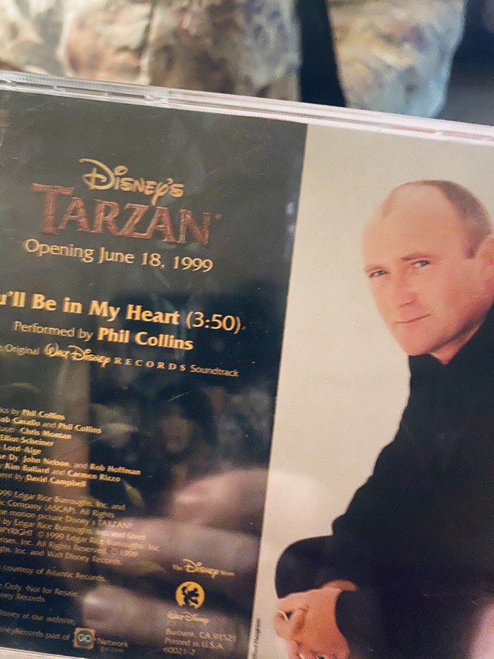 Disney Sealed Promo Soundtrack CD Phil Collins Tarzan You'll Be in My ...