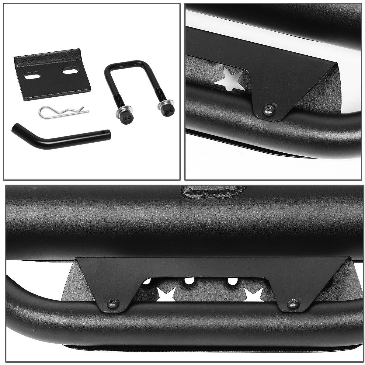 36"WIDE X 4"OD UNIVERSAL 2" RECEIVER TRAILER REAR BUMPER ROUND HITCH ...