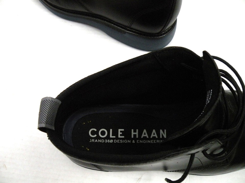 COLE HAAN Grand 360 Chukka Leather Boots Men's Size 11.5 M Black C34637 ...
