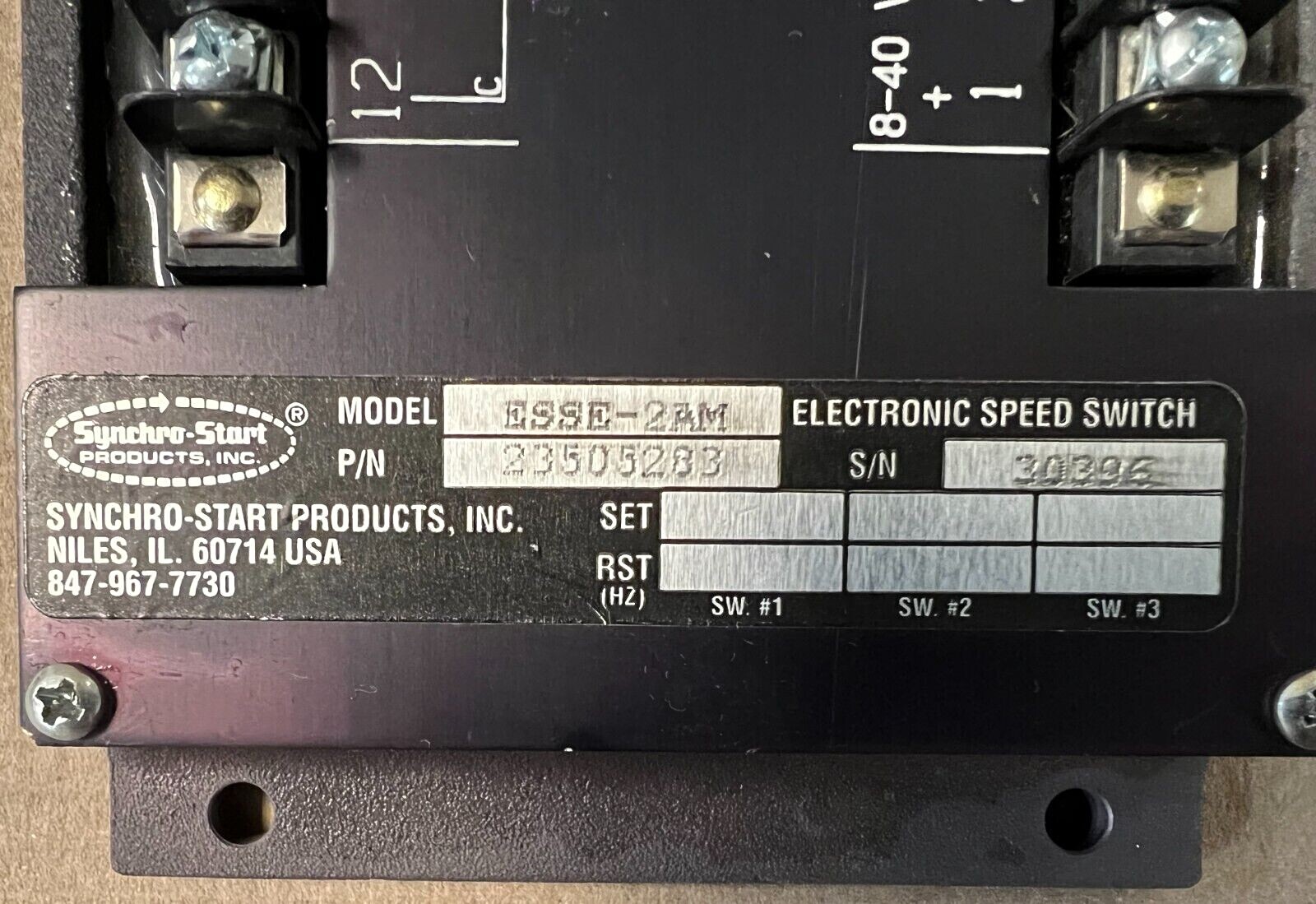 Synchro Start ESSE2-AM 23505283 Electronic Speed Switch ESSE2AM23505283 ...