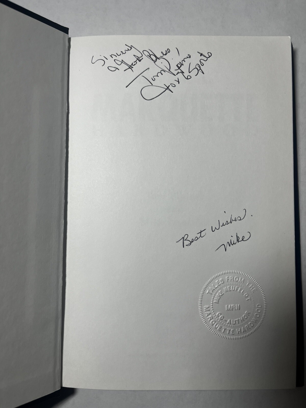 (signed)Tales from the Marquette Hardwood by Tom Pipines and Mike ...