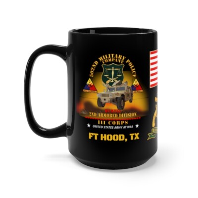 Black Mug 15oz - 502nd Military Police (MP) Company - 2nd Armored ...