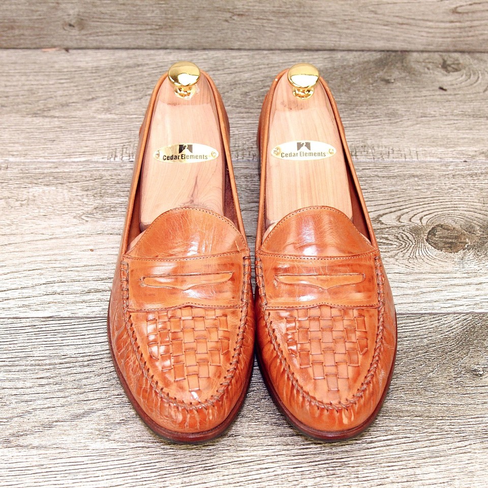 * NIB * $295 Allen Edmonds BARBADOS Italian Loafer 9.5 D Cognac * add ...