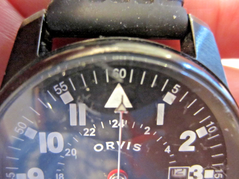 Vtg Rare Orvis OR0E6R 24Hr Military Field 5ATM WR Watch Great Condition ...