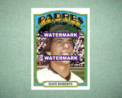 Dave Roberts San Diego Padres 1972 Style Custom Baseball Art Card | eBay