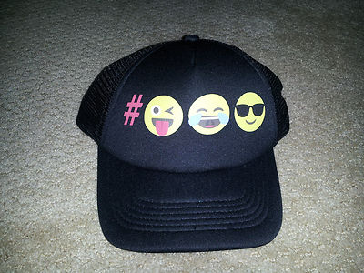 # TONGUE LAUGH CRY COOL Emoji Trucker Hat Mesh Snapback Baseball Cap ...