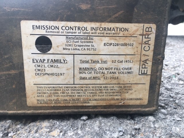 ECI 12 GALLON STEEL FUEL TANK WITH PUMP FOR GASOLINE GENERATOR | eBay