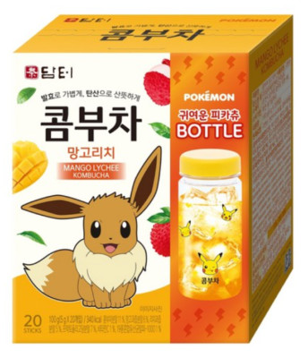 Damtuh Kombucha Mango Lychee Tea Powder 5g x 20 Sachets + Pokemon ...