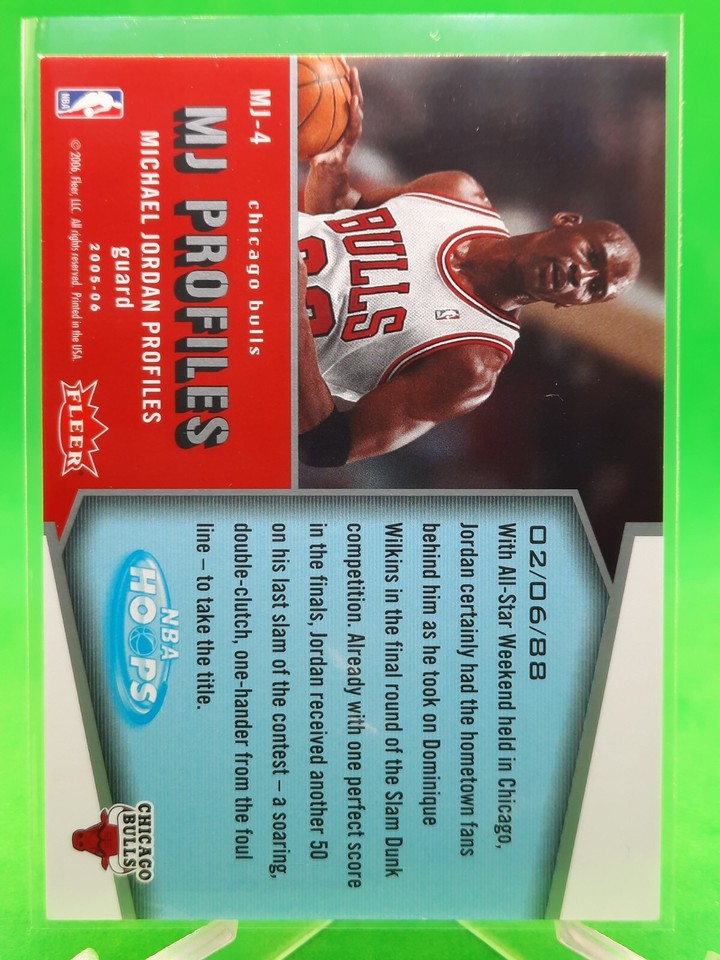 Michael Jordan 2005-06 NBA Hoops MJ Profiles #MJ-4 NBA Chicago Bulls ...