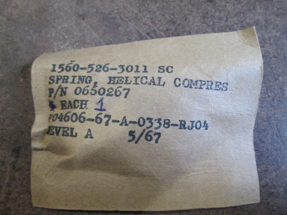 Cessna L-19 Bird Dog Spring, Helical, Compression P/N 0660267 New | eBay
