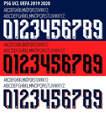 Name&Number Set For Paris Saint-Germain Champions League 2019/2020 Home ...