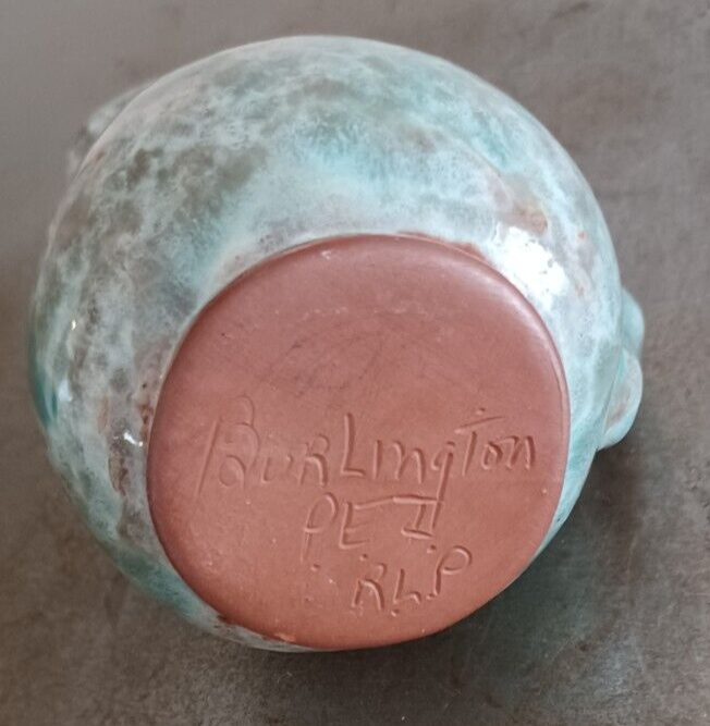 Ruth Leigh Paynter Burlington PEI Clay Pottery Signed Pitcher 5.25 ...