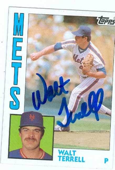Walt Terrell autographed baseball card (New York Mets) 1984 Topps #549 ...