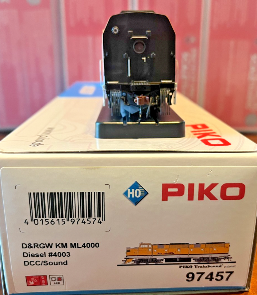 NEW PIKO #97457 HO Scale DRGW Rio Grande ML4000 Locomotive #4003 w/ DCC ...
