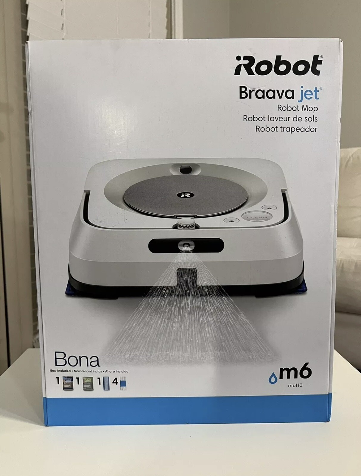 🔥 BRAND NEW SEALED WHITE iROBOT BRAAVA JET M6 M6110 Wi-Fi CONNECTED ...