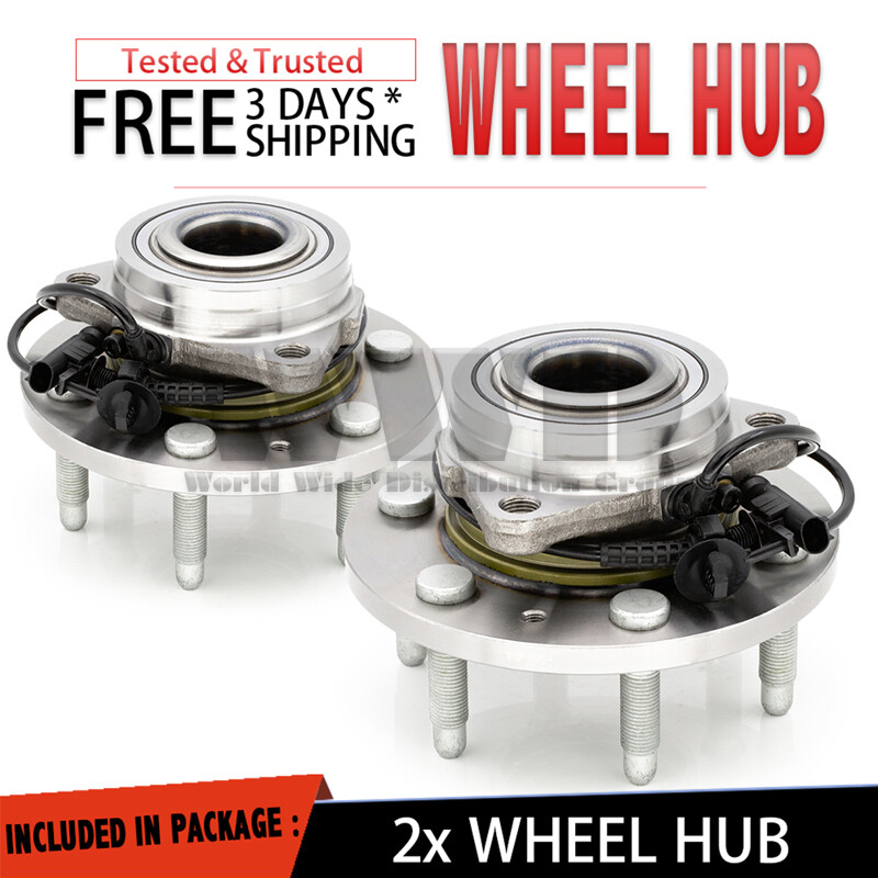 4WD 2x Front Wheel Hub Bearings For Chevy Silverado Tahoe GMG Sierra ...