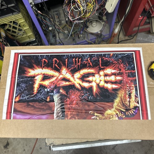 Sticker Primal Rage 17 1/2 X 9 Atari arcade Video game Part | eBay
